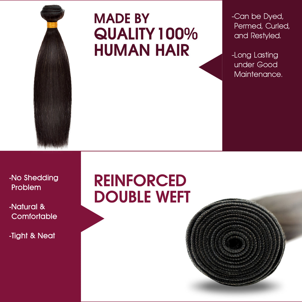 Starlet 100% Virgin Human Hair Unprocessed Brazilian Bundle Hair Weave