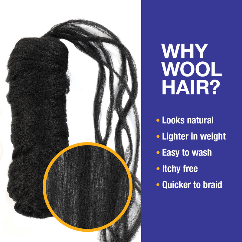 Authentic Brazilian Wool Hair Yarn for Braids