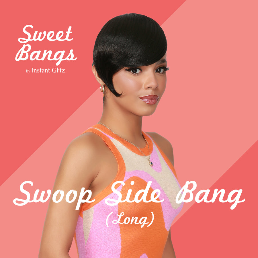 Instant Glitz Synthetic Hair Bang Sweet Bangs Swoop Side Bang Large