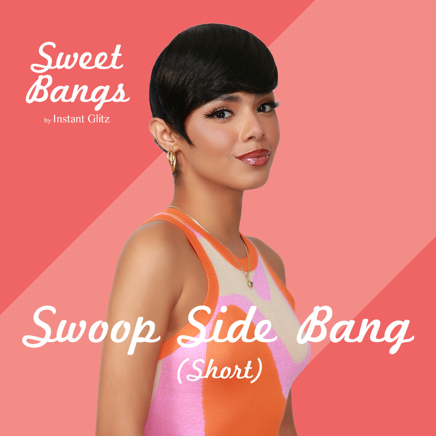 Instant Glitz Synthetic Hair Bang Sweet Bangs Swoop Side Bang Small