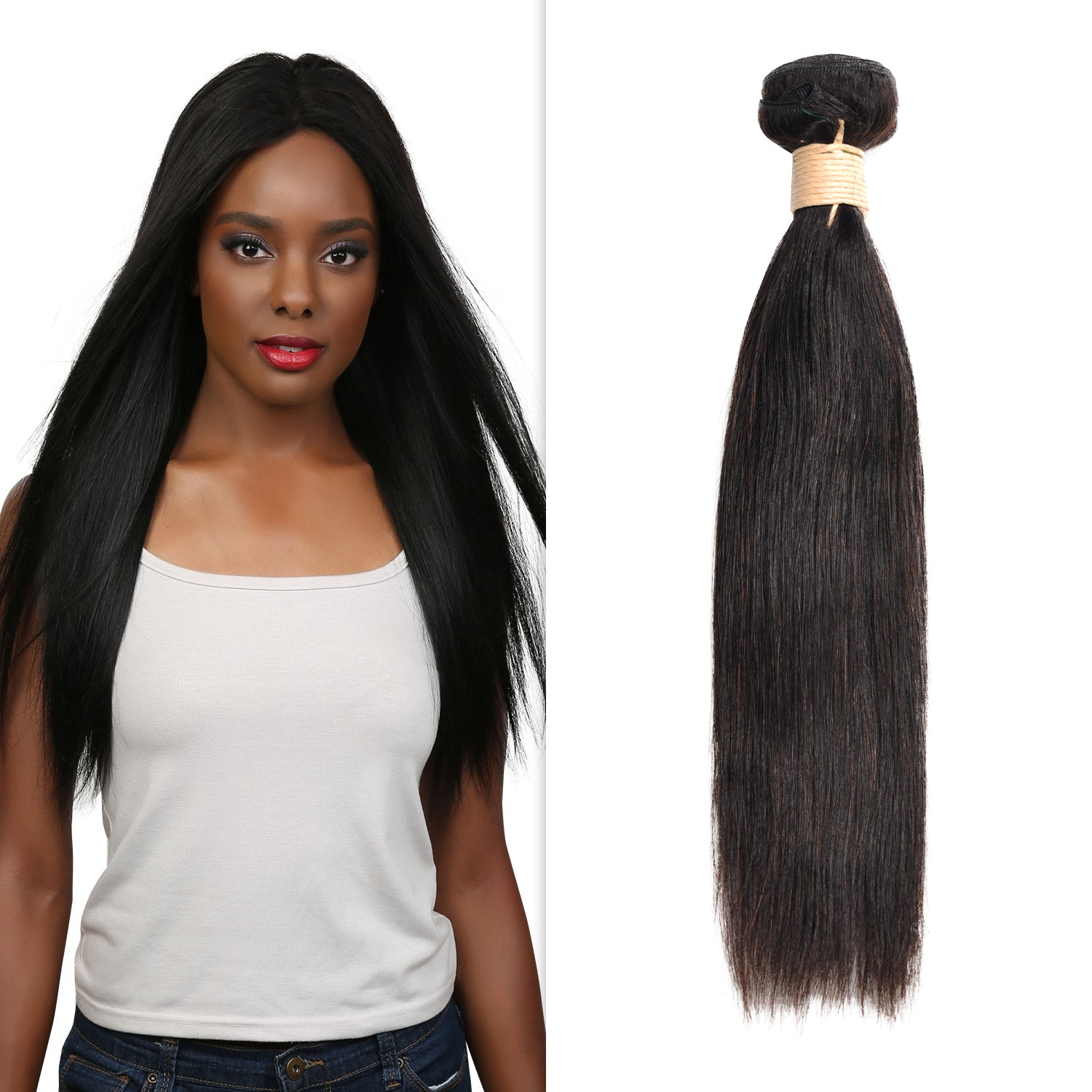 100% Virgin Remy Human Hair Unprocessed Brazilian Weave Natural Straig